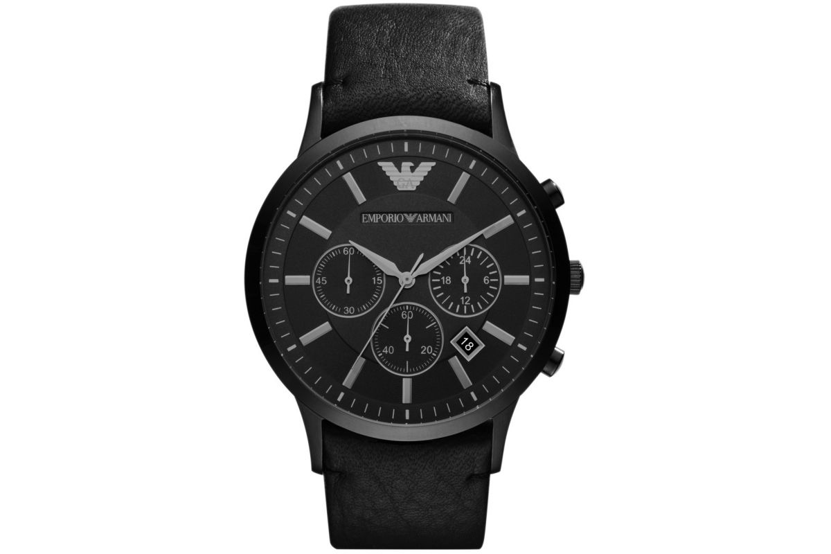 Men's Emporio Armani Classic black ion Chronograph AR2461 Watch ...