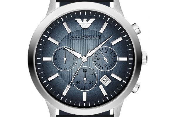 Men's Emporio Armani Classic Blue steel Chronograph | Creative Watch Co