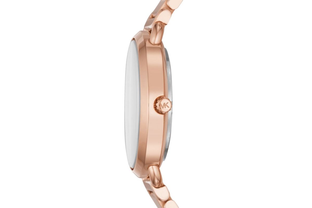 Women's Michael Kors Portia Rose gold with crystal sub-dial MK3839 ...