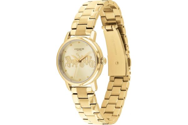Women's Coach Grand gold link watch with horse dial 14502976 Watch ...