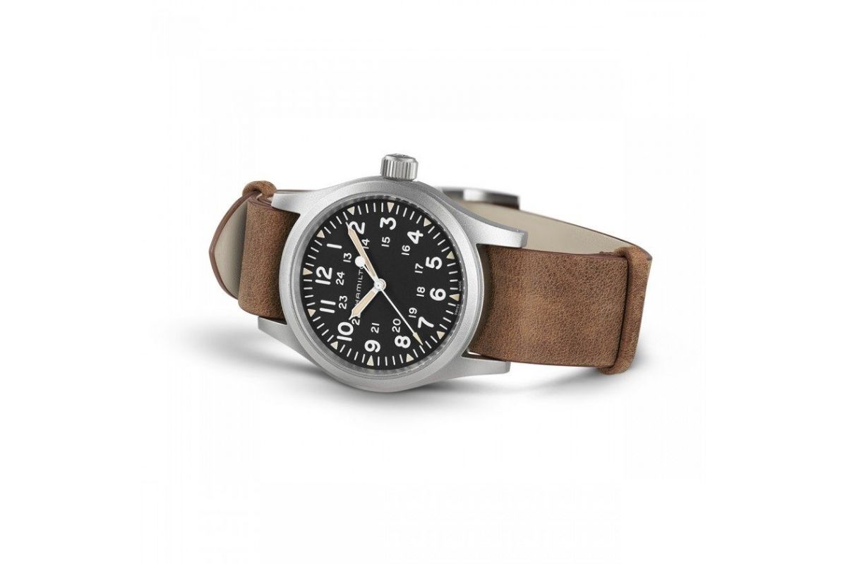 Men's Hamilton Khaki Field Mechanical 38mm Military with Black Dial ...
