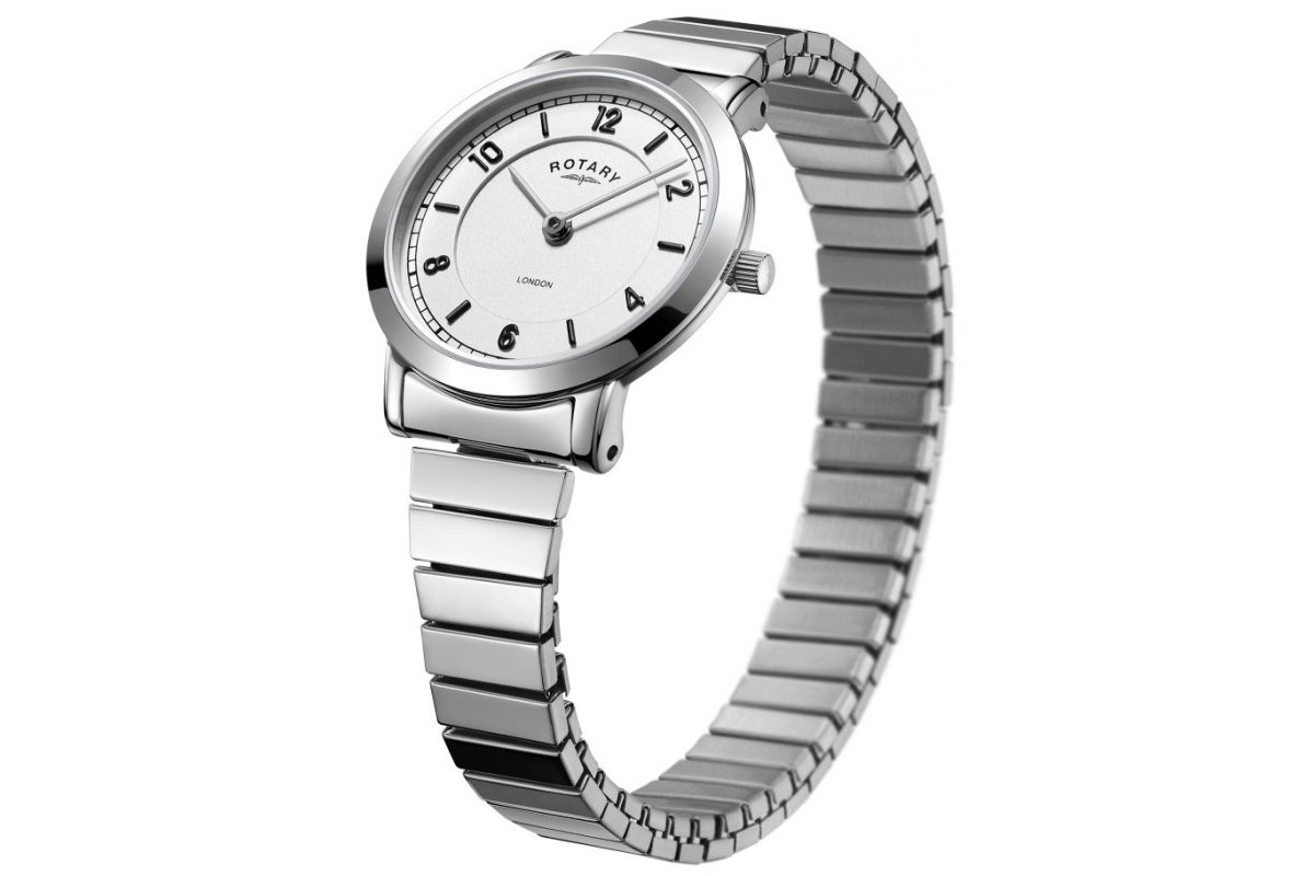 Women's Rotary London expander steel arabic dial LB00765/18 Watch ...