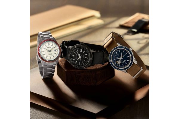 Men's Seiko Presage 1960s style on Synthetic leather nato SSA453J1 ...