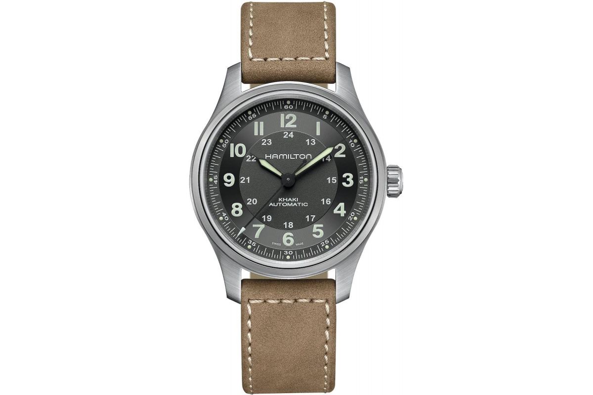 Men's Hamilton Khaki Field Titanium Automatic 42mm H70545550 Watch ...
