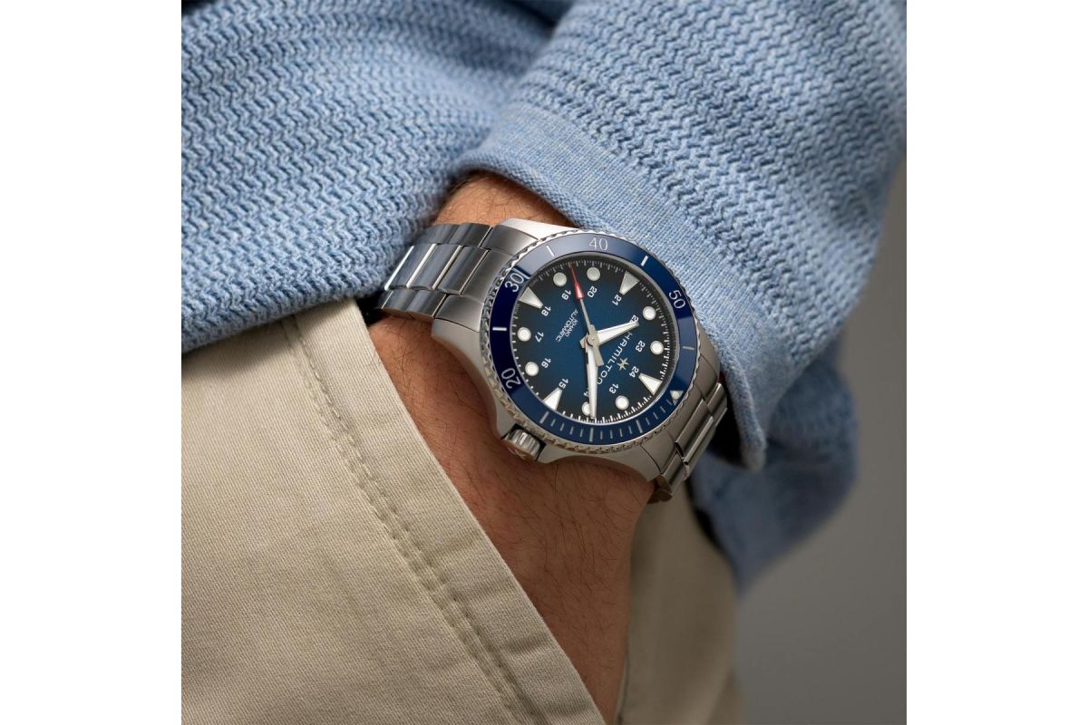 Men's Hamilton Khaki Navy Scuba Divers Auto Blue | Creative Watch Co