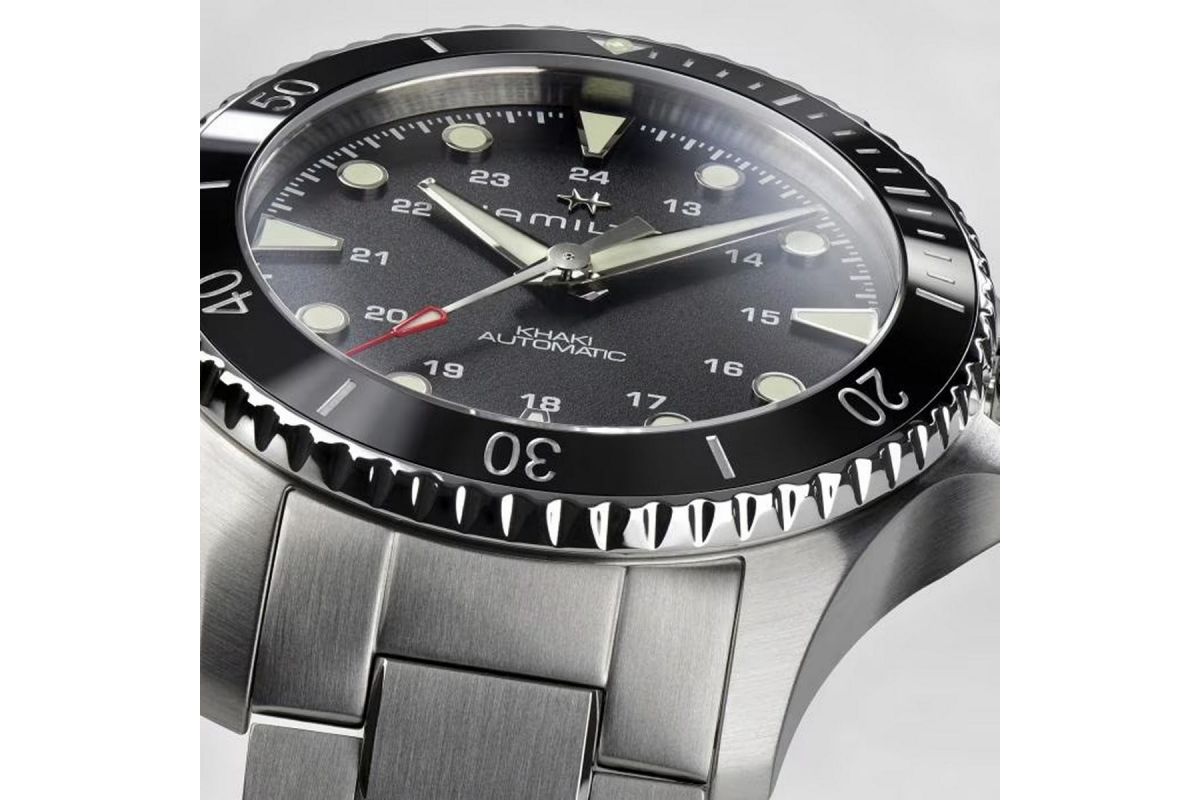 Men's Hamilton Khaki Navy Scuba Divers Auto Black | Creative Watch Co