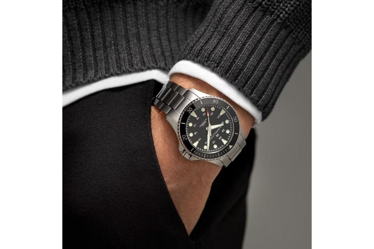 Men's Hamilton Khaki Navy Scuba Divers Auto Black | Creative Watch Co