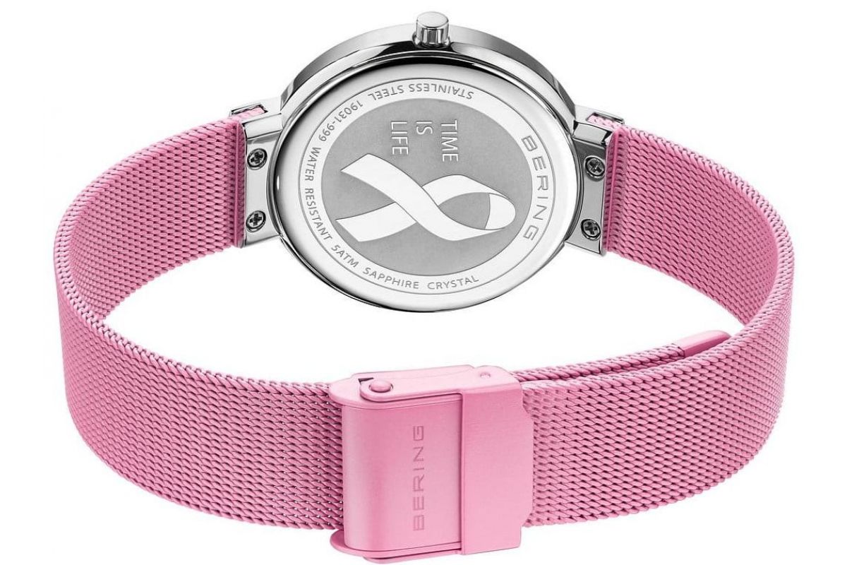 Women's Bering Classic Quartz pink Milanese Bracelet Set | Creative ...
