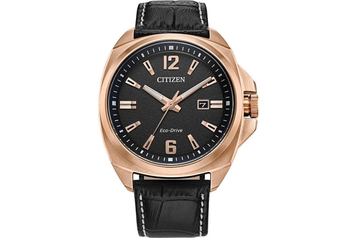 Men's Citizen Gents Rose Gold Eco-Drive Strap | Creative Watch Co