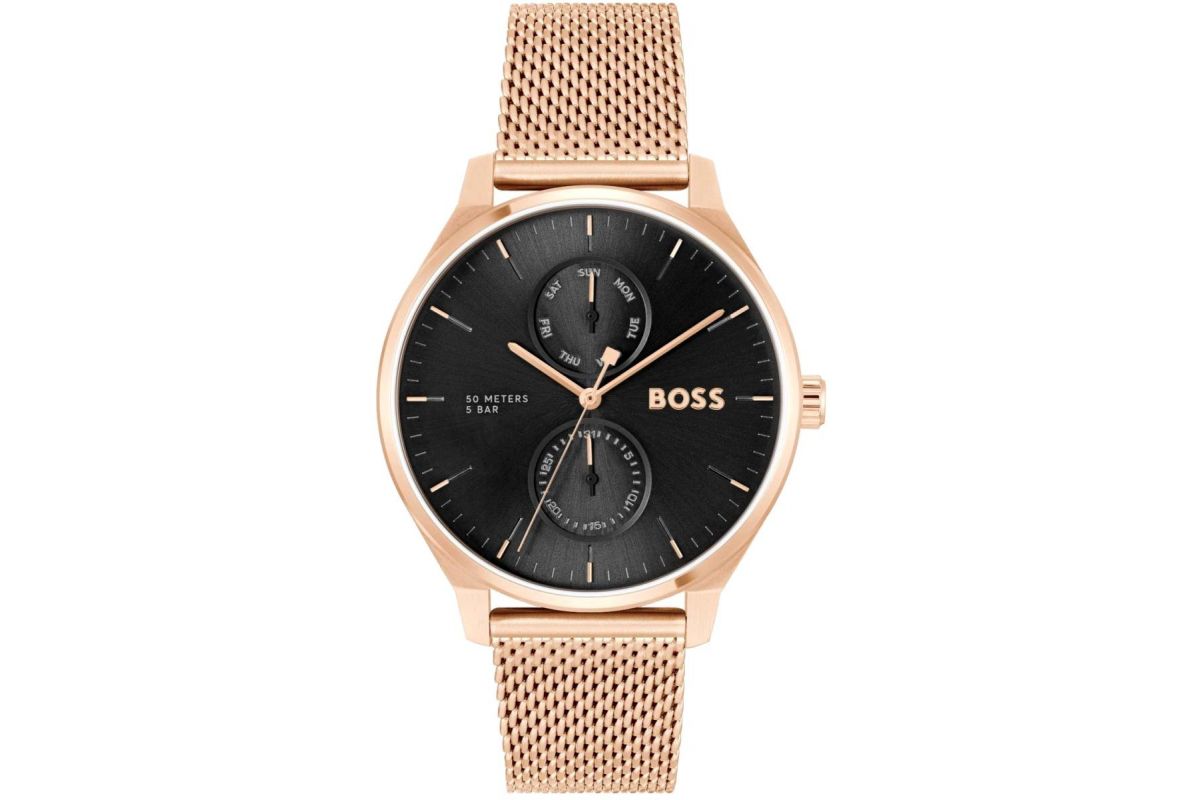 Men's Boss Tyler Carnation Day Date Mesh Strap | Creative Watch Co