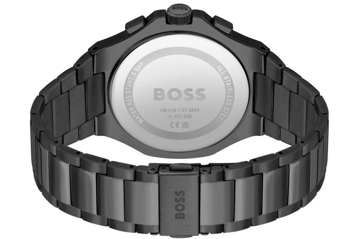 Men's Boss Taper Black IP Chrono | Creative Watch Co