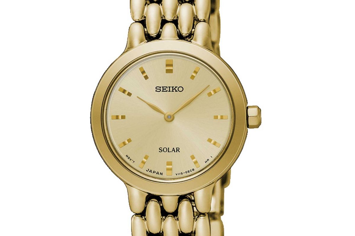 Women's Seiko Solar Dress Gold Bracelet SUP352P1 Watch | Unavailable to ...